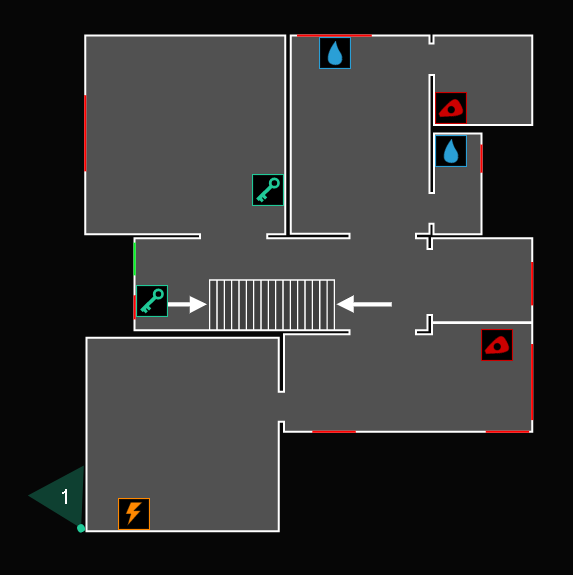 Map Edgefield Street House - Phasmophobia FR