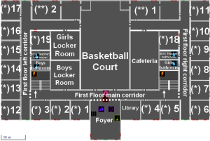 Map Brownstone High School - Phasmophobia FR